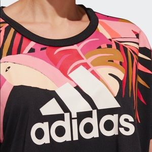 adidas | Tops | Farm Rio X Adidas Tropical Toucan Black Crop | Poshmark